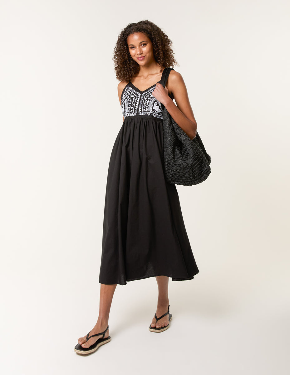 Blue | Embellished V Front & Back Maxi Dress | Blue Vanilla